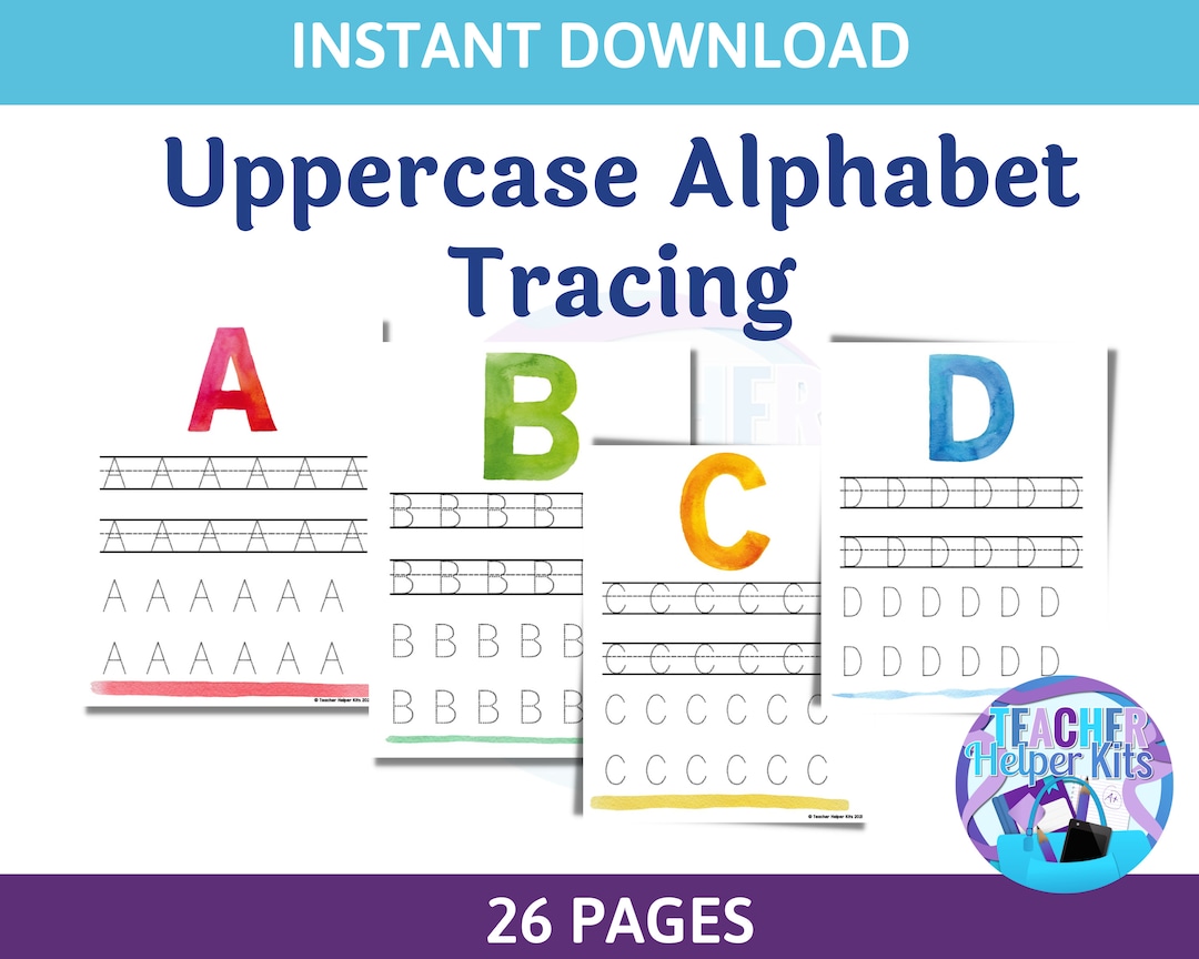 26 Printable Alphabet Tracing Worksheets- Alphabet Worksheets ...