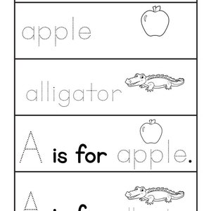 26 Printable Alphabet Worksheets- Reading Alphabet Worksheet- Preschool ...