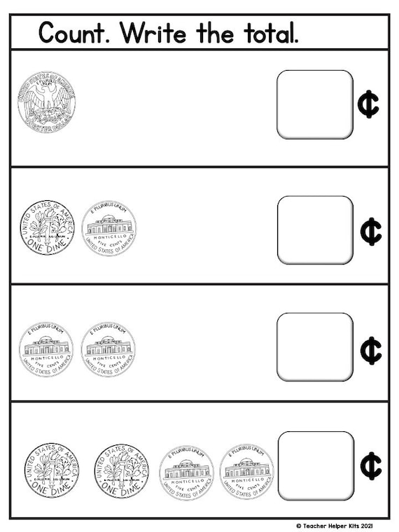 Kindergarten Math Counting Money Worksheets Free Counting Money And