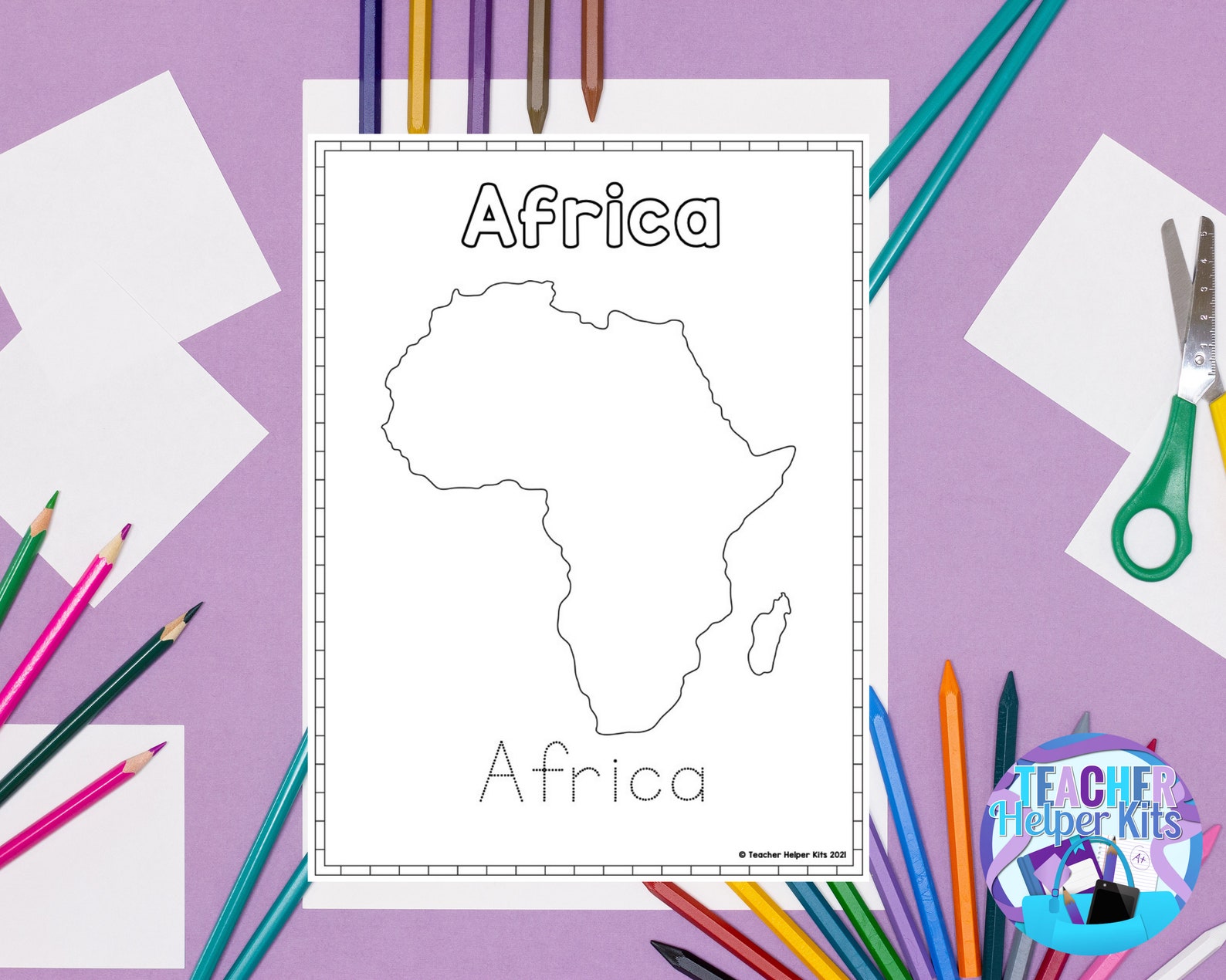 Continents Montessori, Geography Worksheets, Continents Worksheet ...