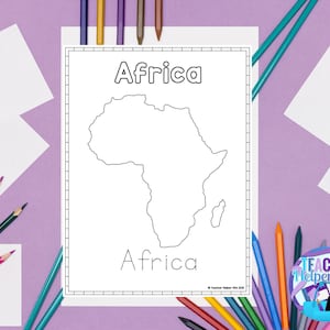 Continents Montessori, Geography Worksheets, Continents Worksheet ...