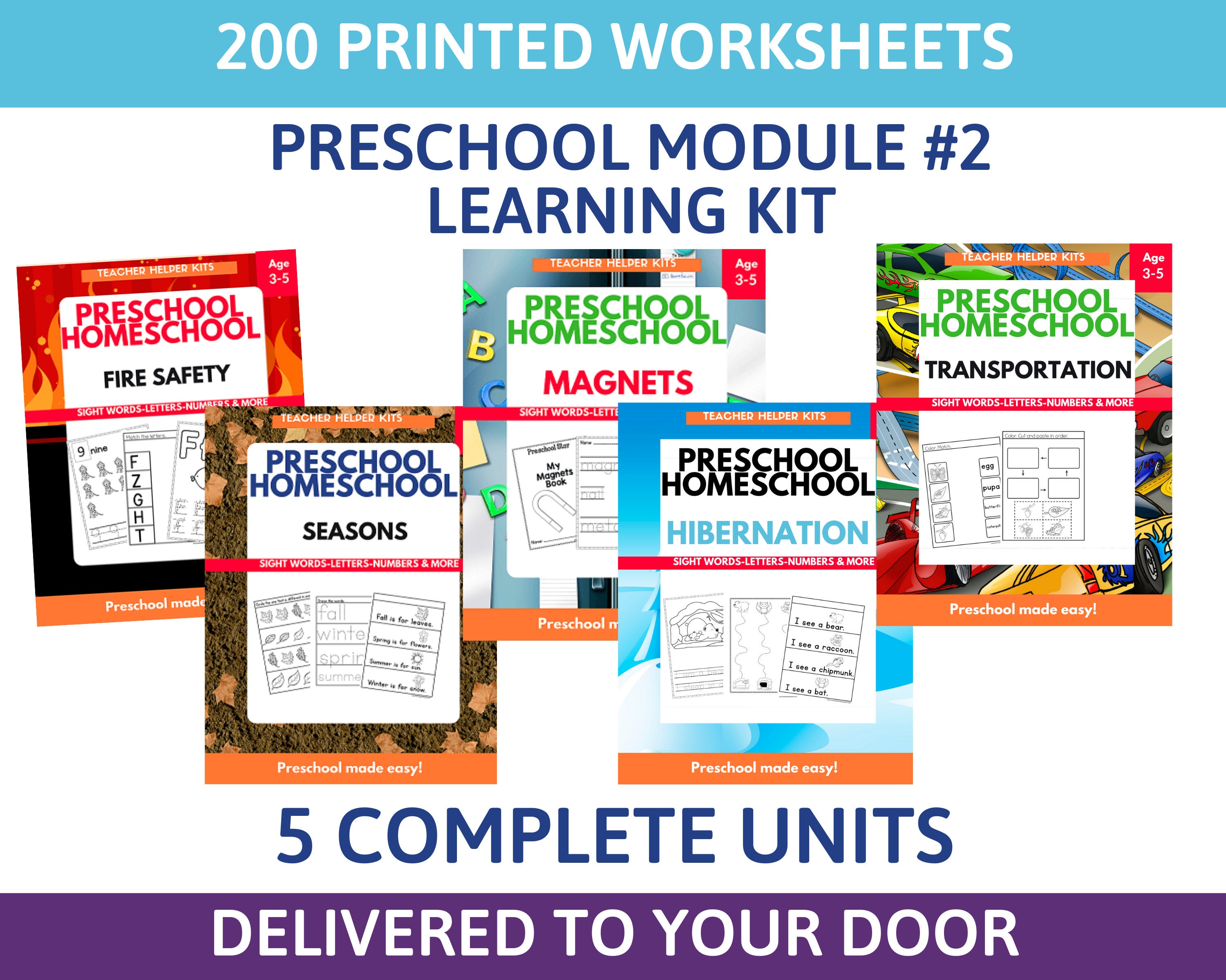 200 PRINTED Preschool Curriculum Kit-learning Folder-learning Binder ...