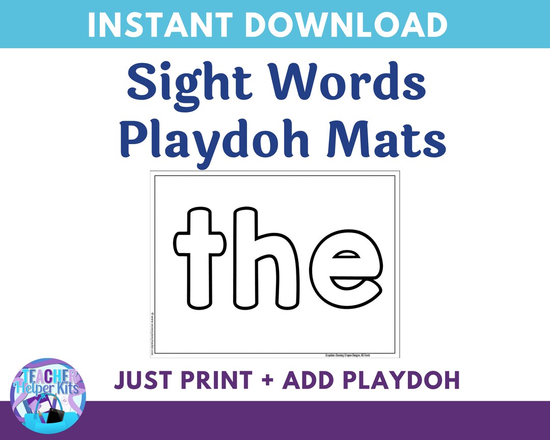 Sight Word Printables~ Learning Activities~playdough Mats Worksheets ...