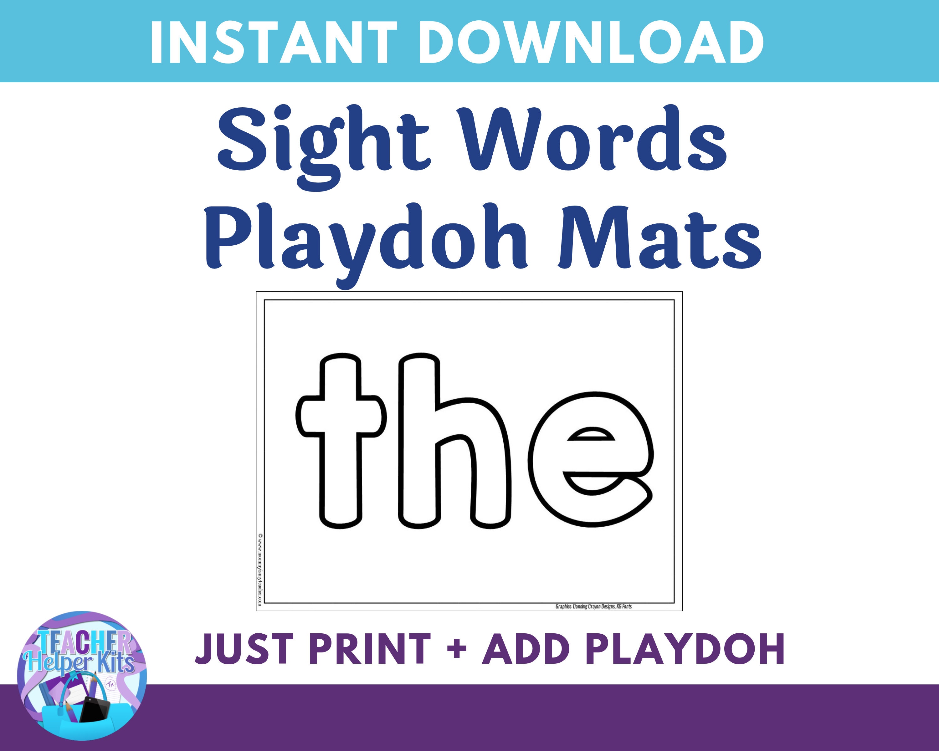 Sight Word Printables~ Learning Activities~playdough Mats Worksheets ...