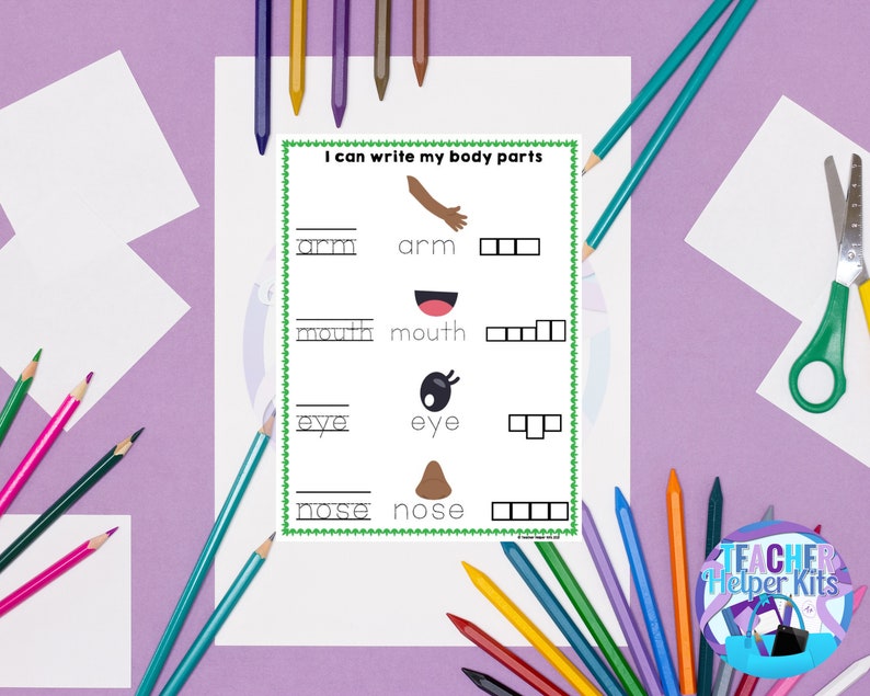 My Body Parts Printable, Human Body Parts, All About My Body, Human ...