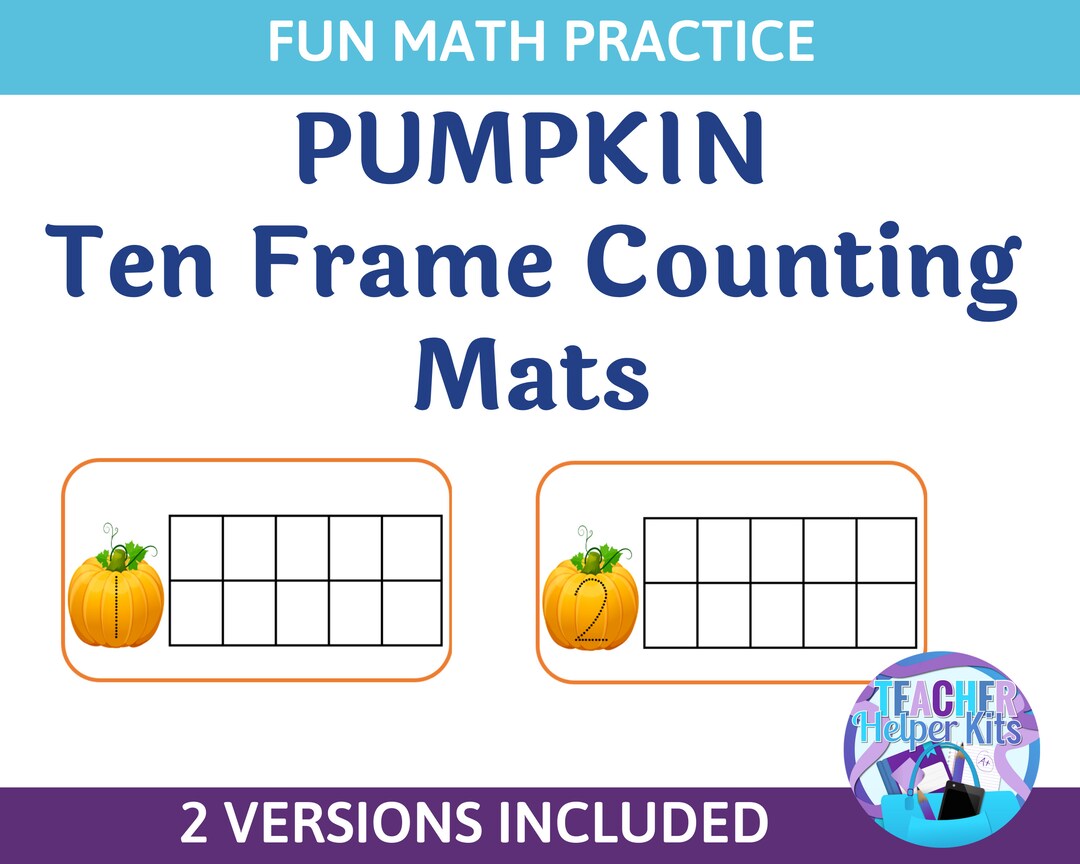 Pumpkin Ten Frames | Counting 1-10 | Pumpkin Math| Ten Frame Counting ...