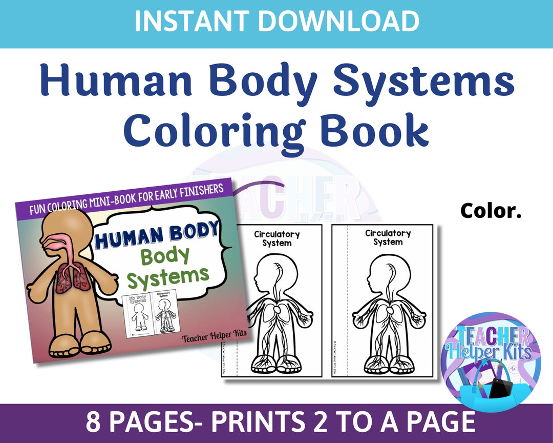 Human Body Systems Coloring Book, Human Body Parts, All About My Body ...