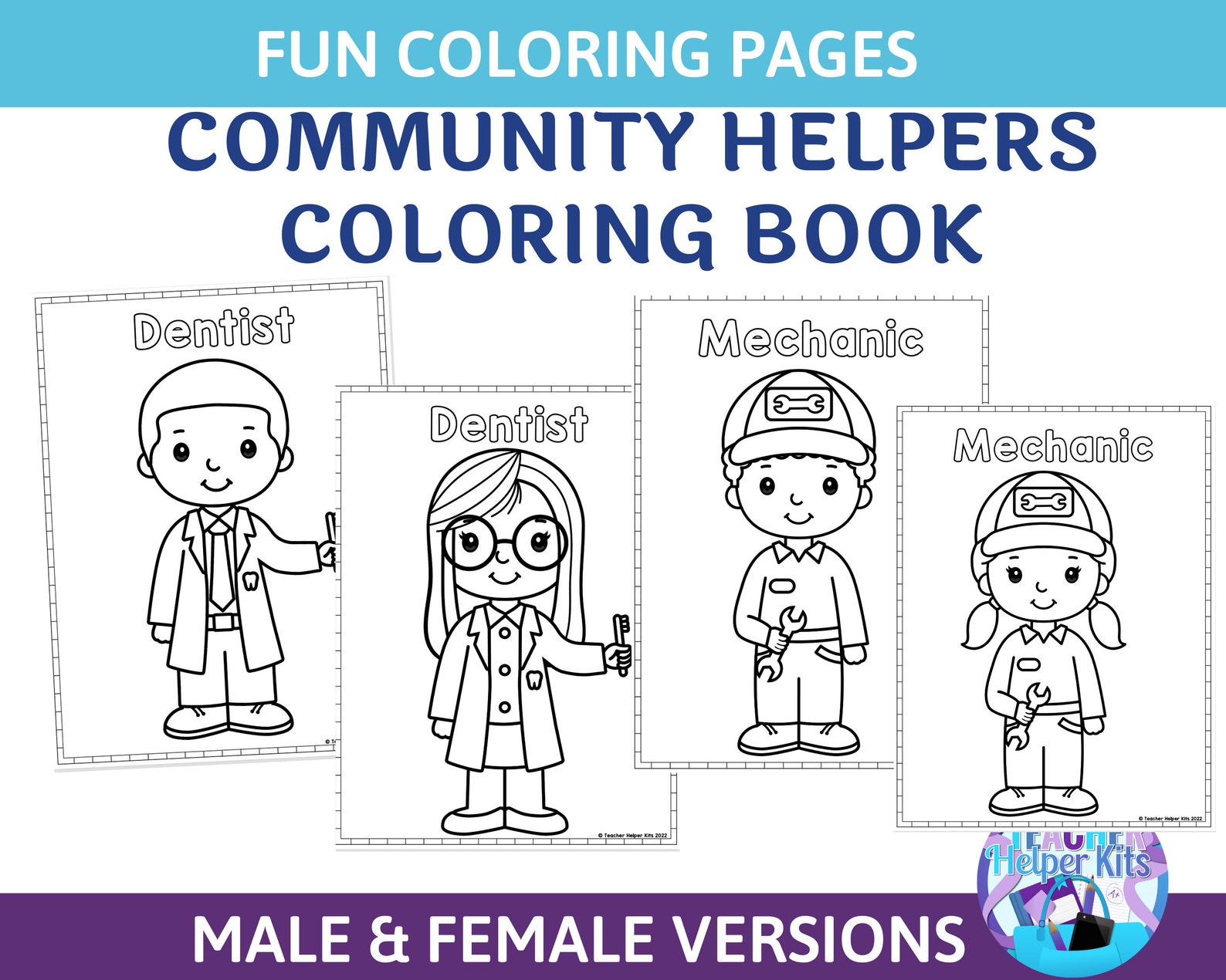 Community Helpers Coloring Pages, Community Helpers Coloring, Coloring ...