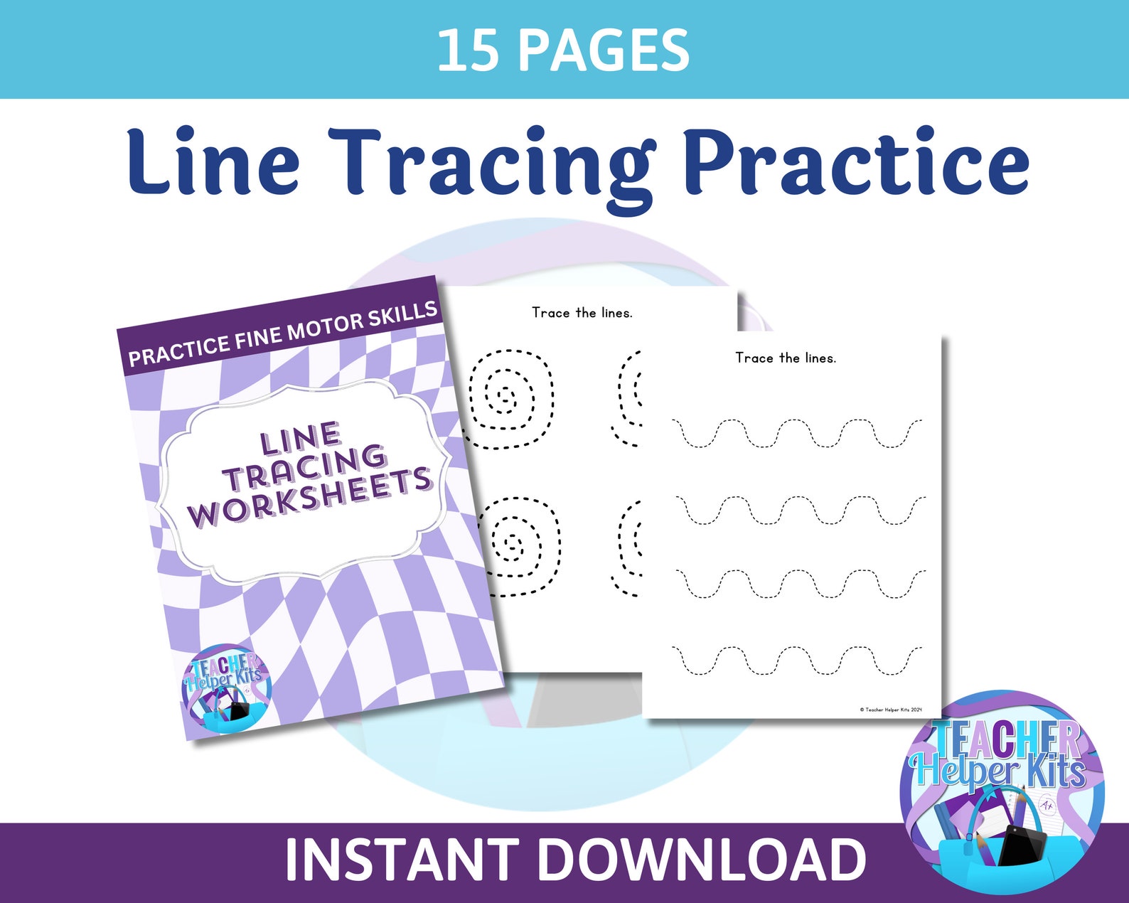 Preschool Line Tracing Worksheets, Lines Trace Pages Printable ...