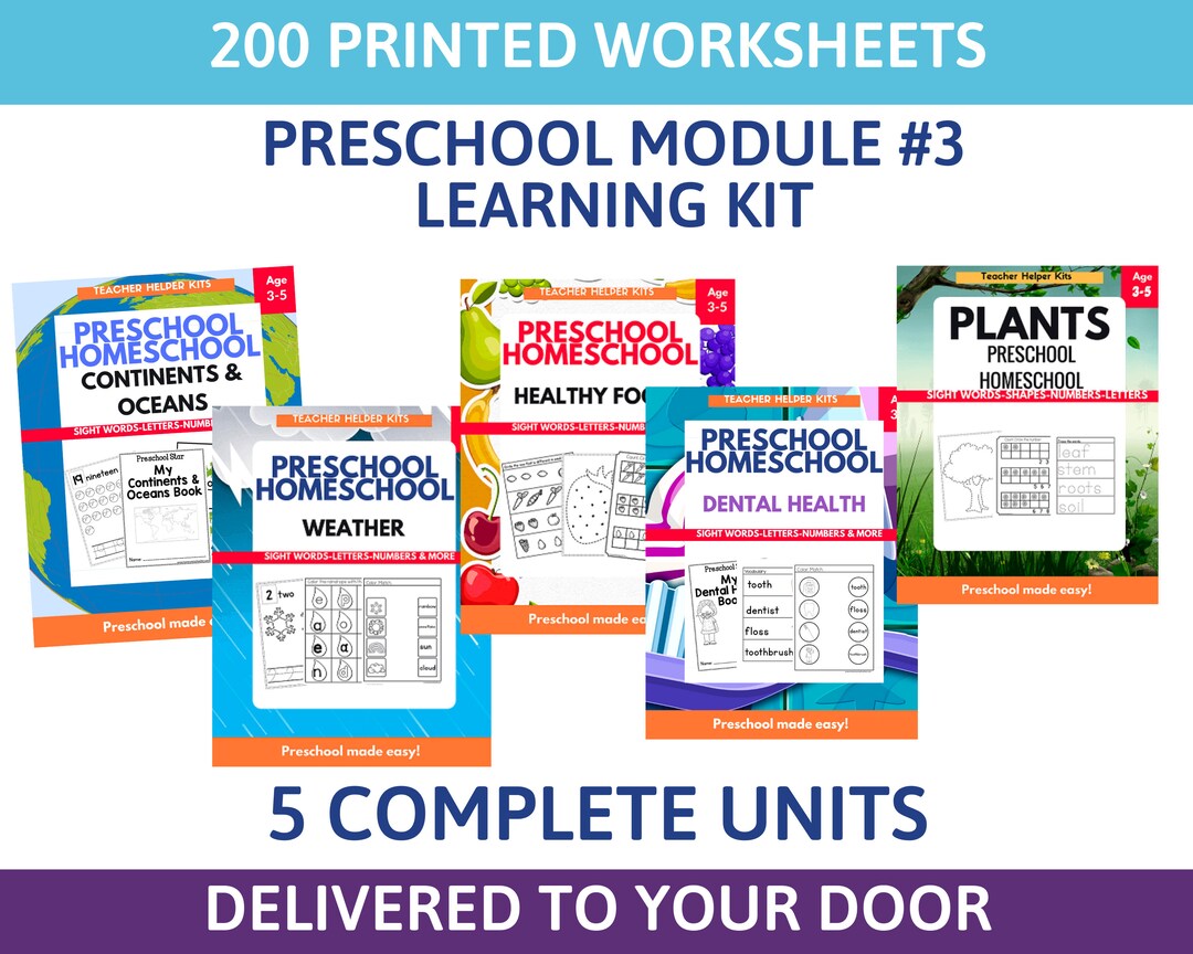 PRINTED PRESCHOOL Curriculum-learning Folder-learning Binder-preschool ...