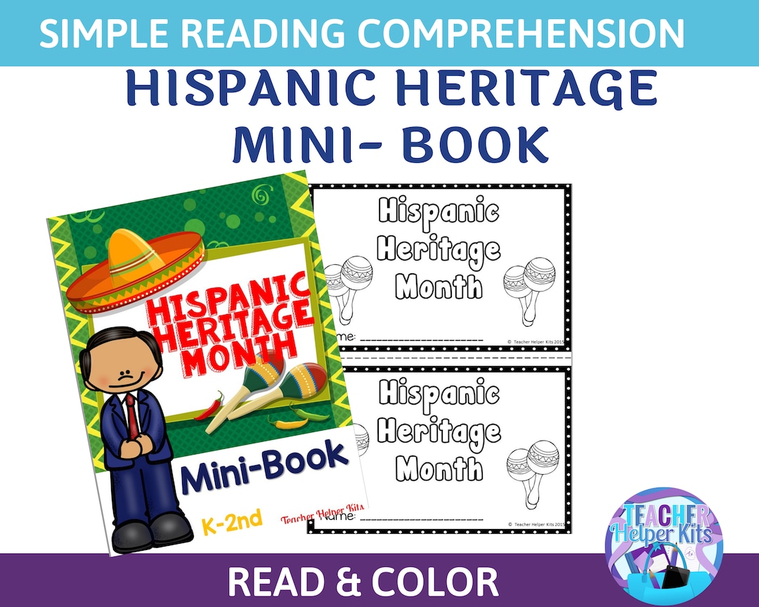 Hispanic Heritage Printables for Kids- Hispanic Heritage Mini Book - Etsy