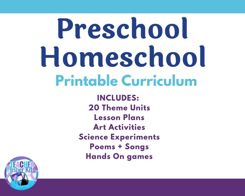 Homeschool Preschool Curriculum Printables and Worksheets- Preschool ...