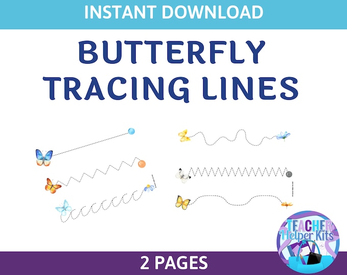 Prewriting Tracing Lines, Letters & Numbers Activity Printable Busy ...