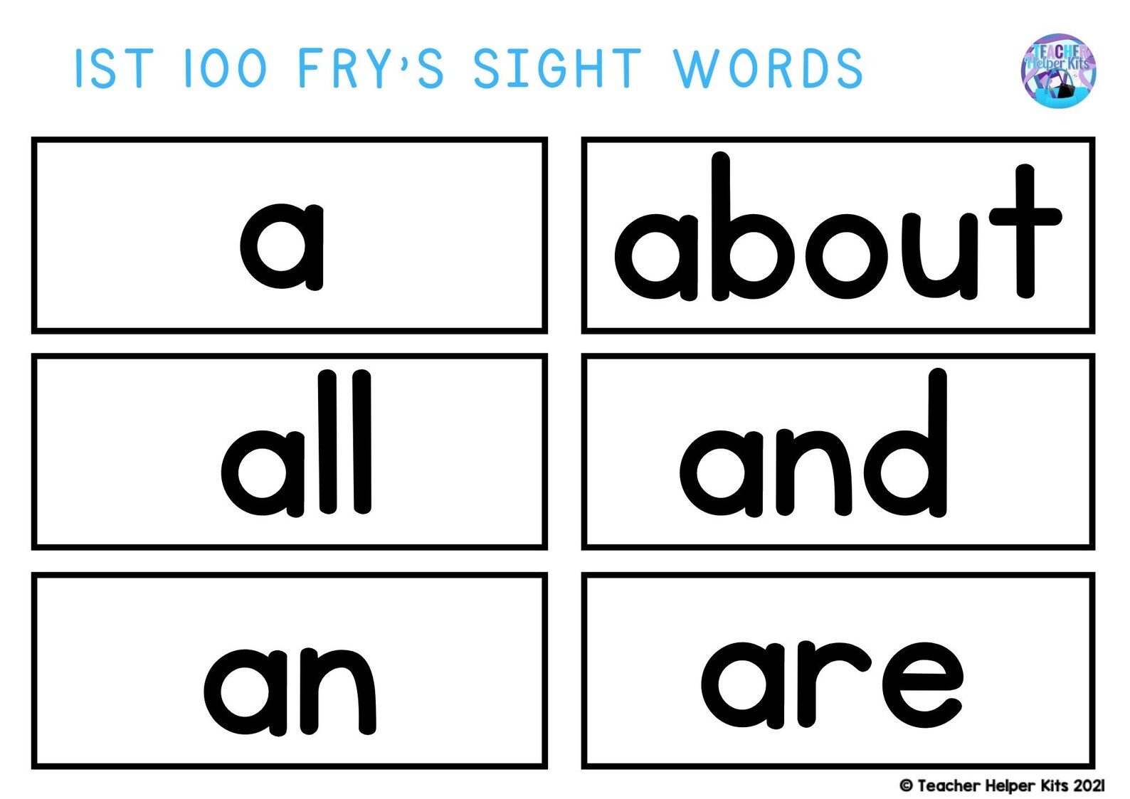 Sight Word Flashcards First 100 Frys Sight Words Learn to | Etsy