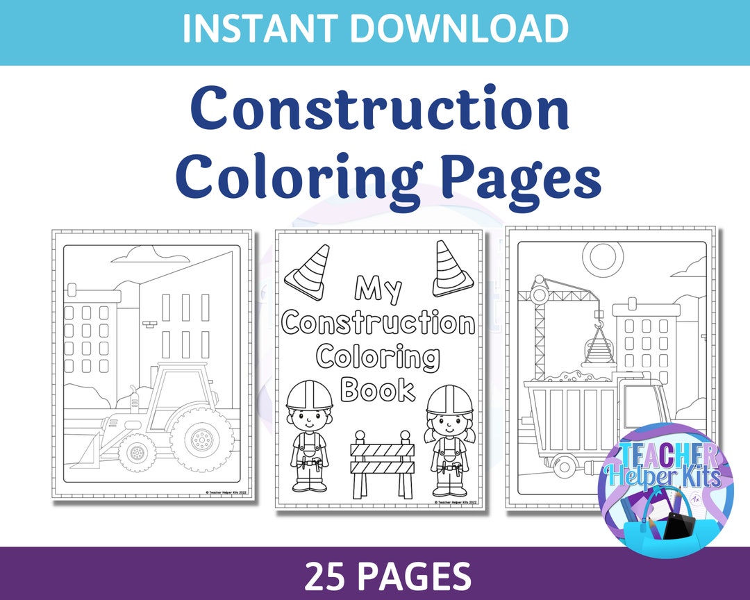 25 Construction Trucks Coloring Book Pages - Dump Trucks, Digging ...