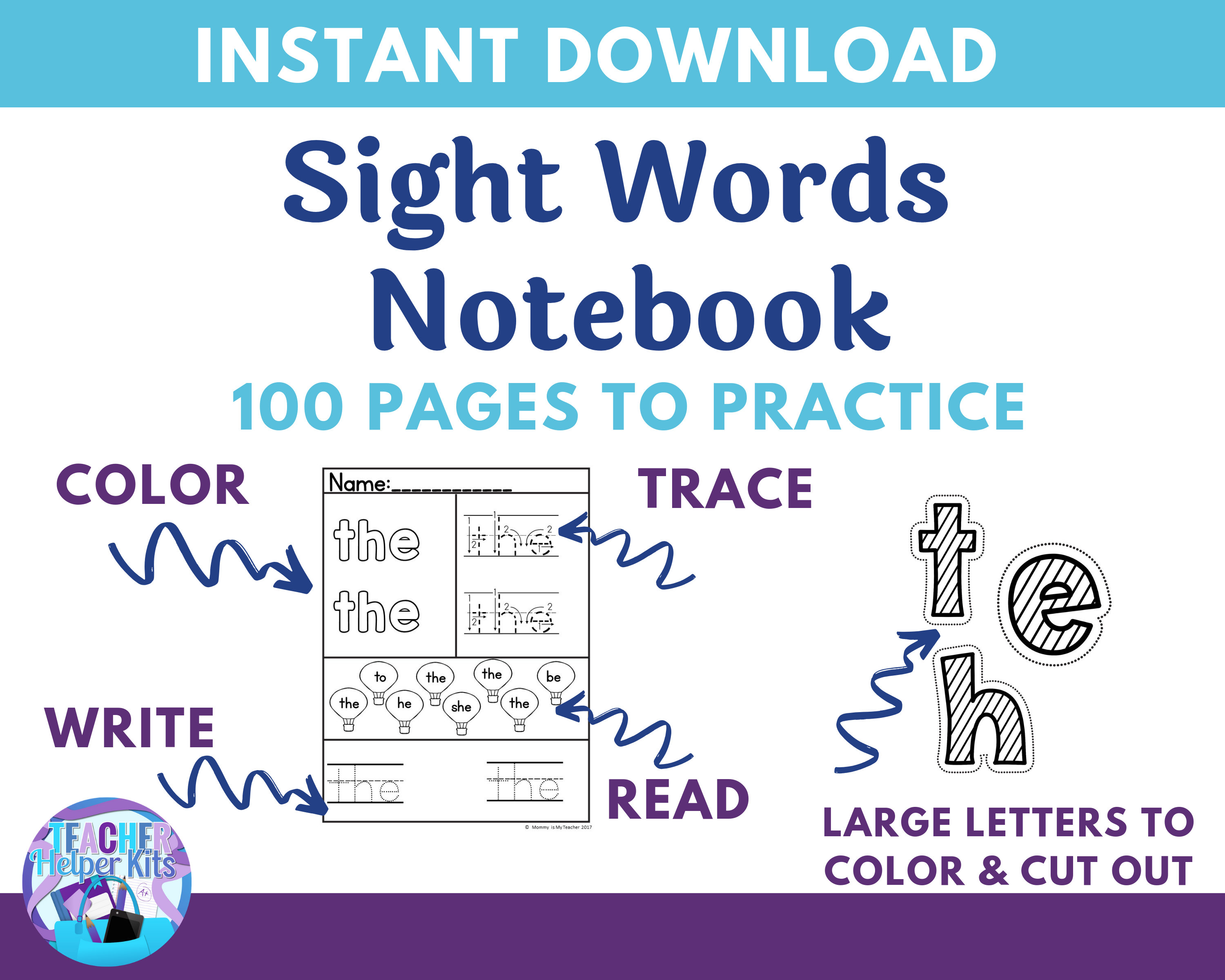 Sight Word Notebooksight Word Worksheets Learning Activitieshomeschool ...