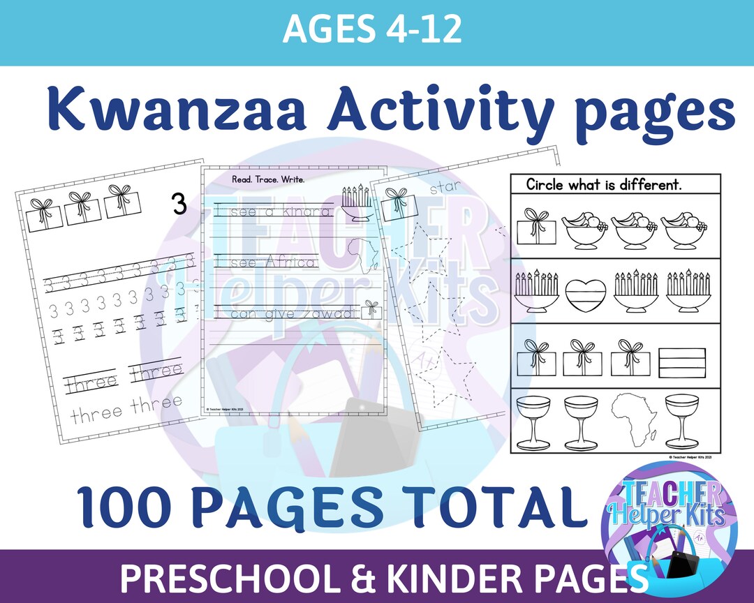 100 Kwanzaa Worksheets-kwanzaa Activity- Kwanzaa Busy Book- Kwanzaa ...