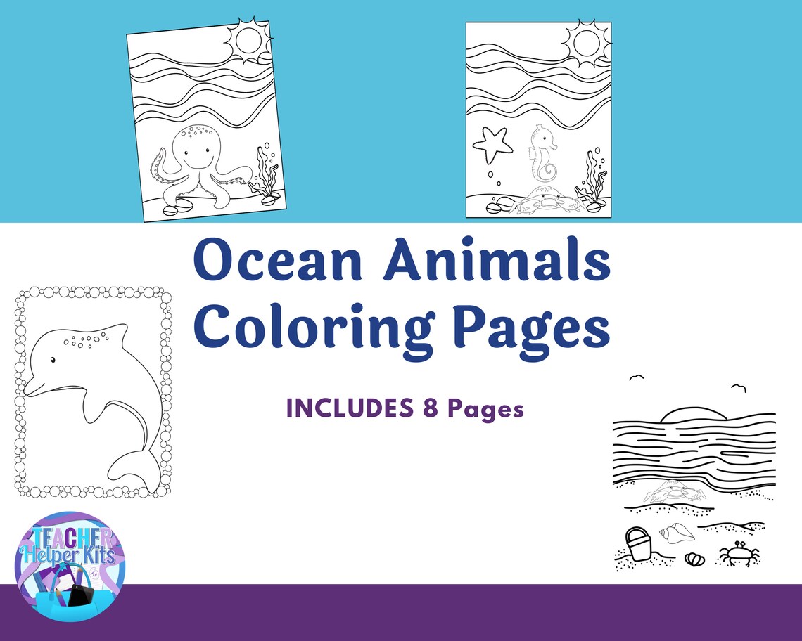 Printable Coloring Page, Ocean Animals Sea Animals, Kids Printable ...