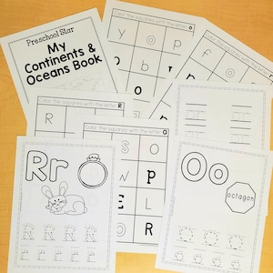 PRINTED Preschool Bundle, Pre-k Busy Binder, Alphabet Practice ...