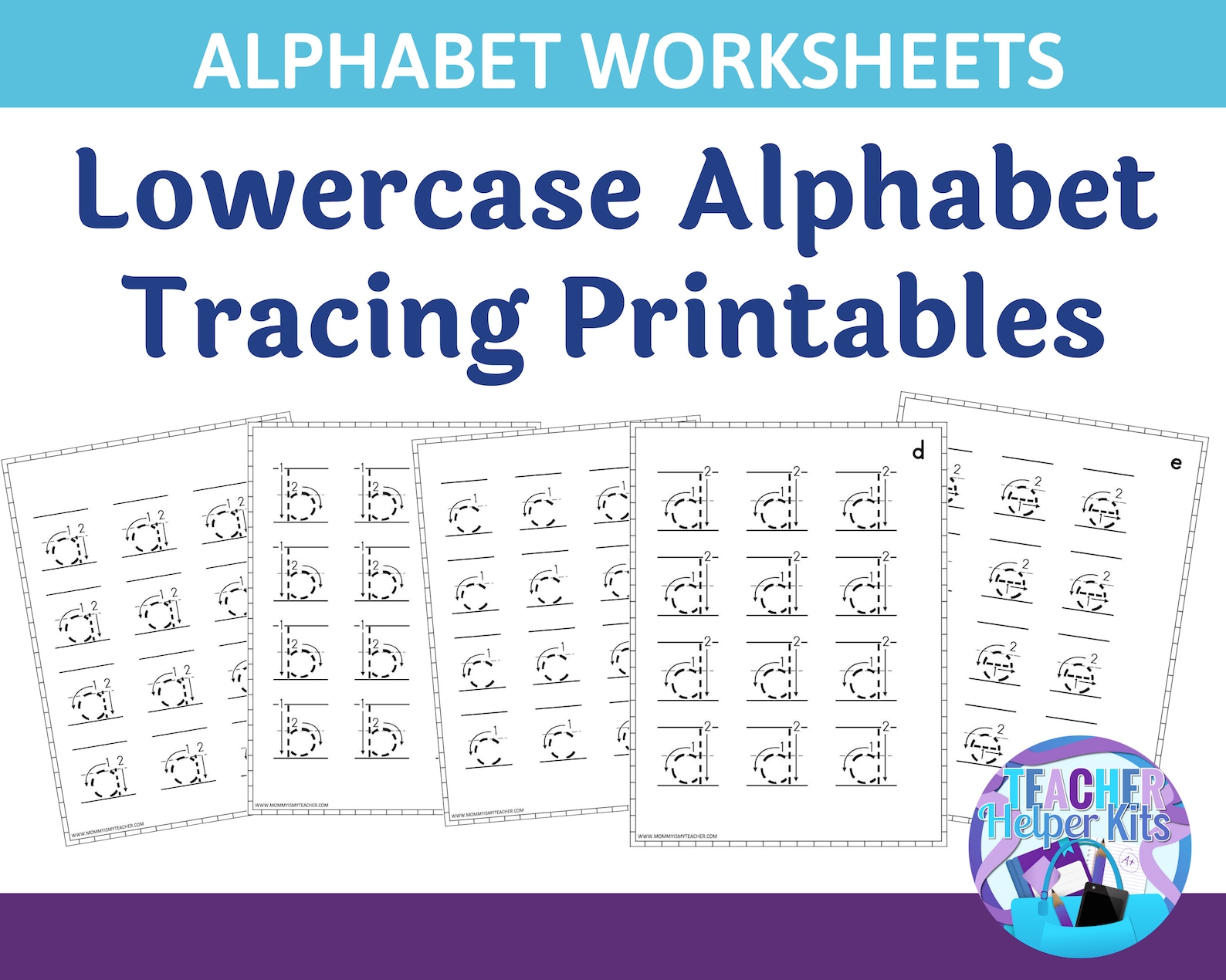 26 Printable Alphabet Worksheet- Alphabet Lowercase Tracing- Alphabet ...
