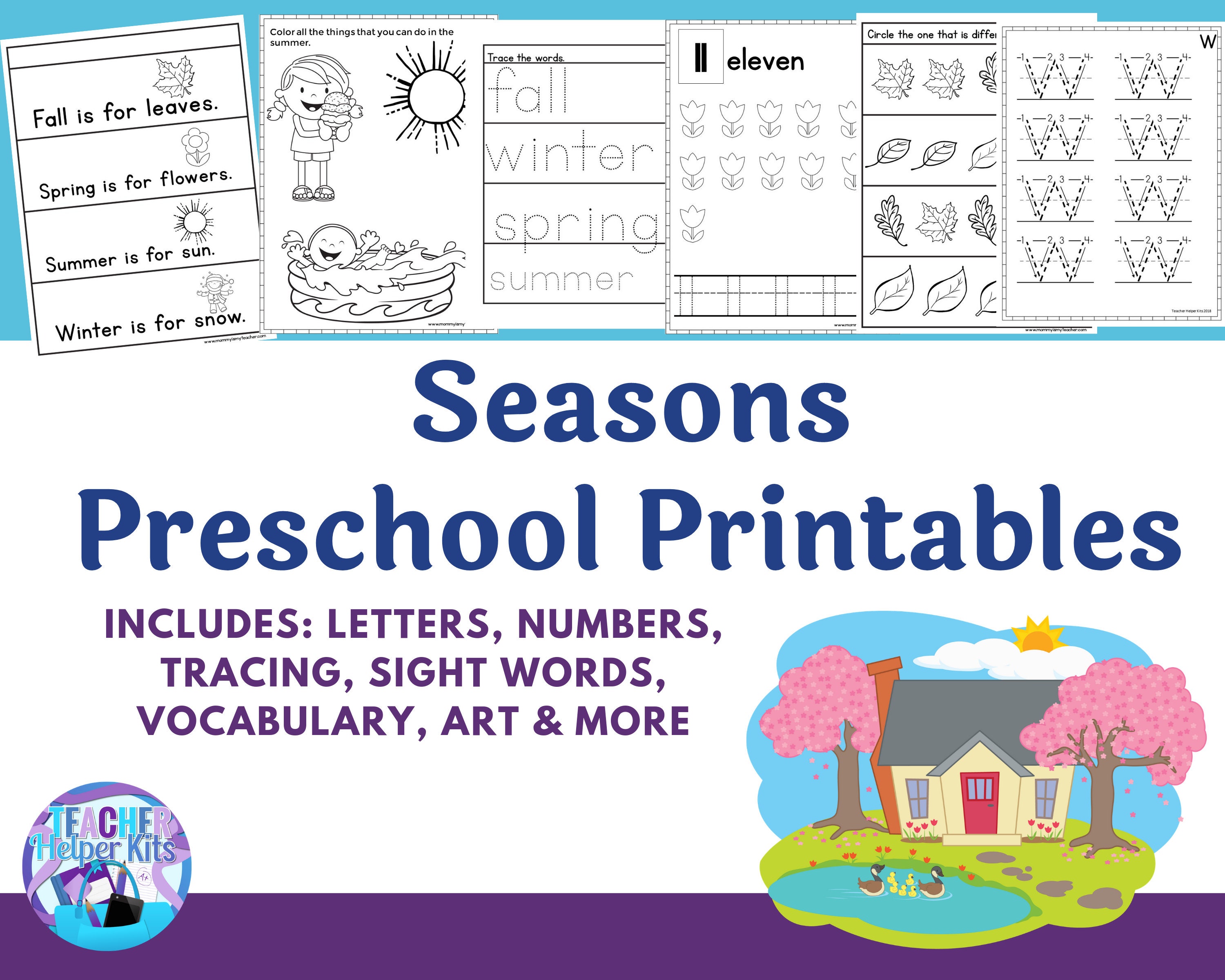 Seasons Preschool Printables~preschool Curriculum Learning Activities ...