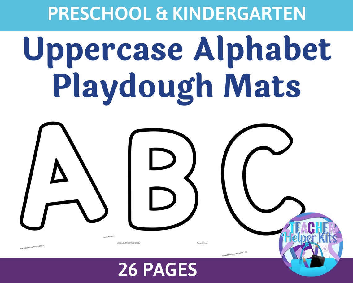 26 Printable Uppercase Playdough Mats Worksheets / Instant Download ...