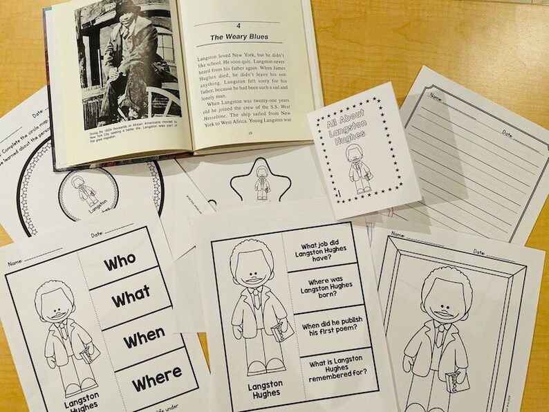 Black History Month Reading Comprehension -langston Hughes- Black ...