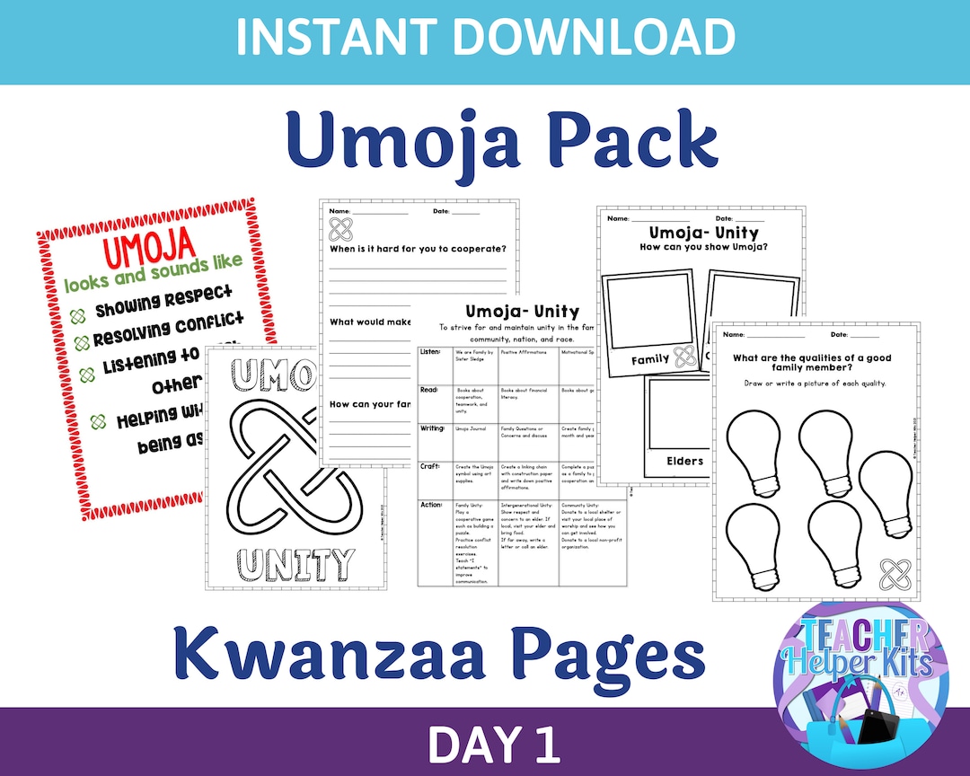 Kwanzaa Activity- Kwanzaa Busy Book- Kwanzaa Printable- Kwanzaa Busy ...