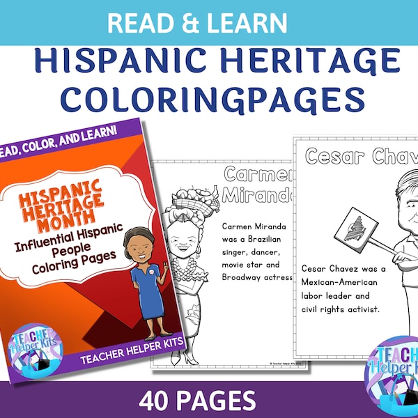Hispanic Heritage Coloring Sheets - Etsy
