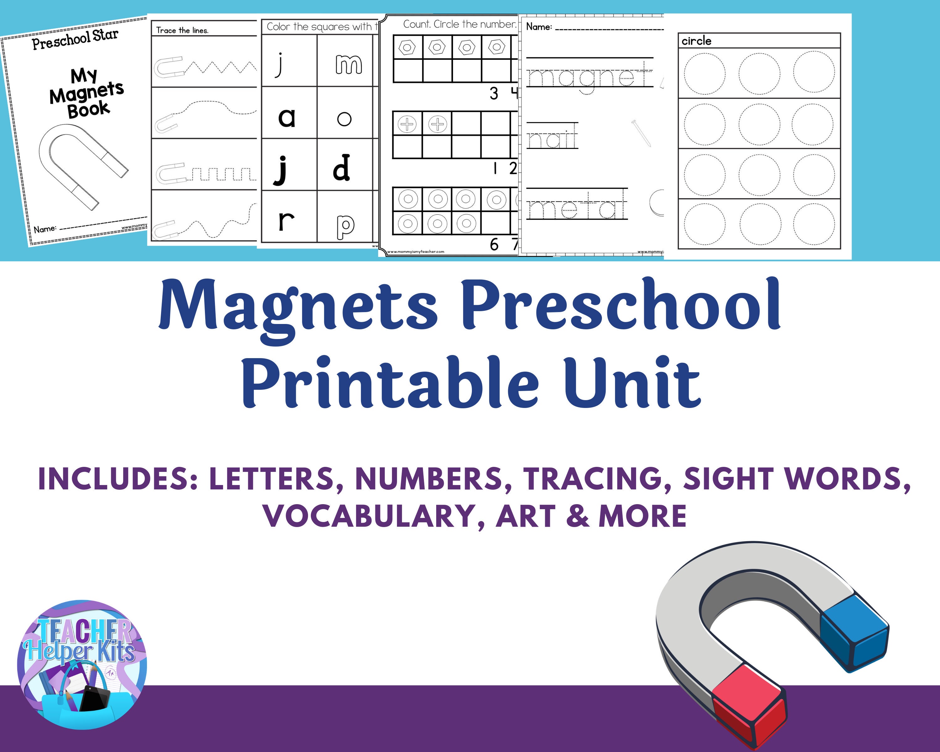 Magnets Preschool Printables~preschool Curriculum Learning Activities ...