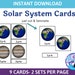 Solar System Montessori Three Part Cards, Learning Flashcards ...