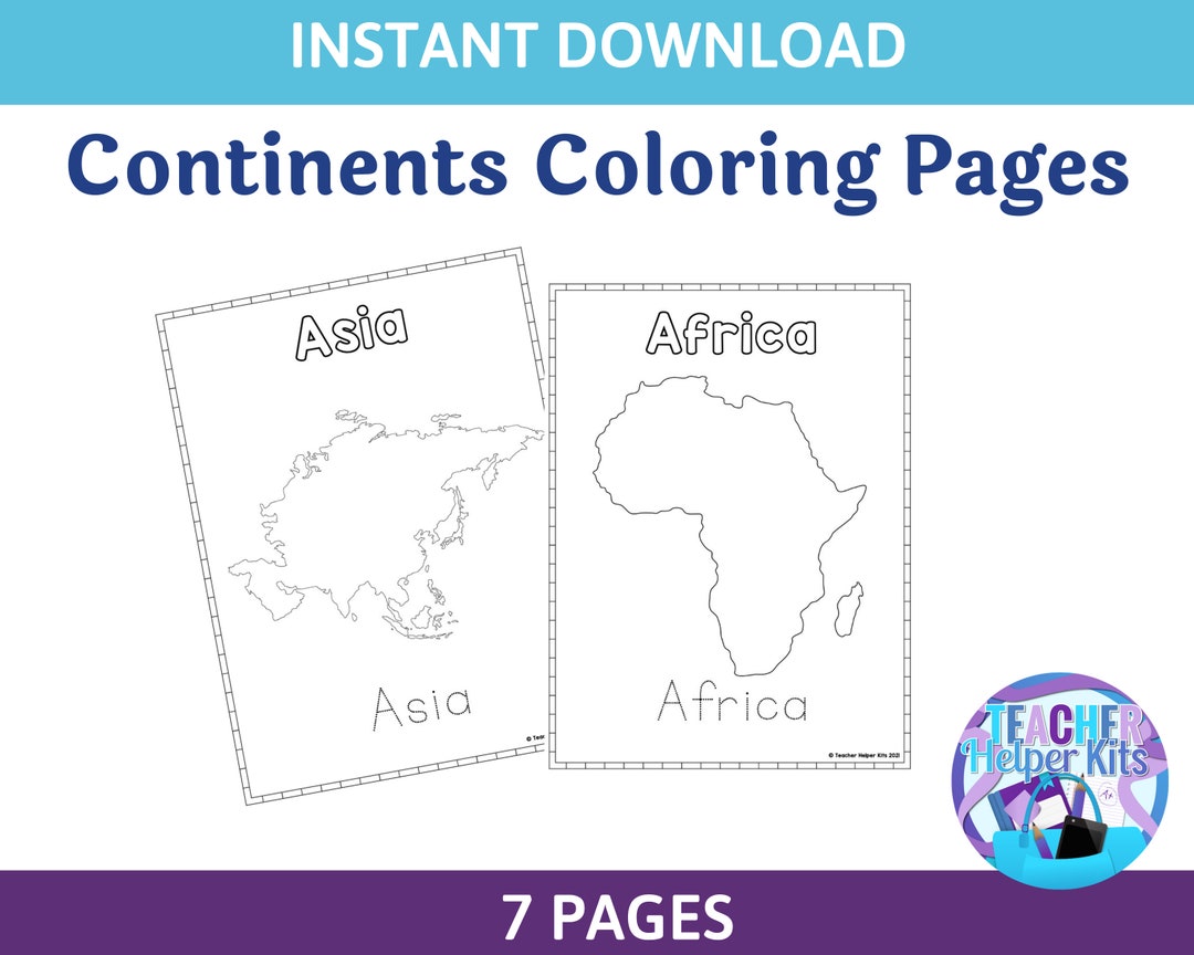 Continents Montessori, Geography Worksheets, Continents Worksheet ...
