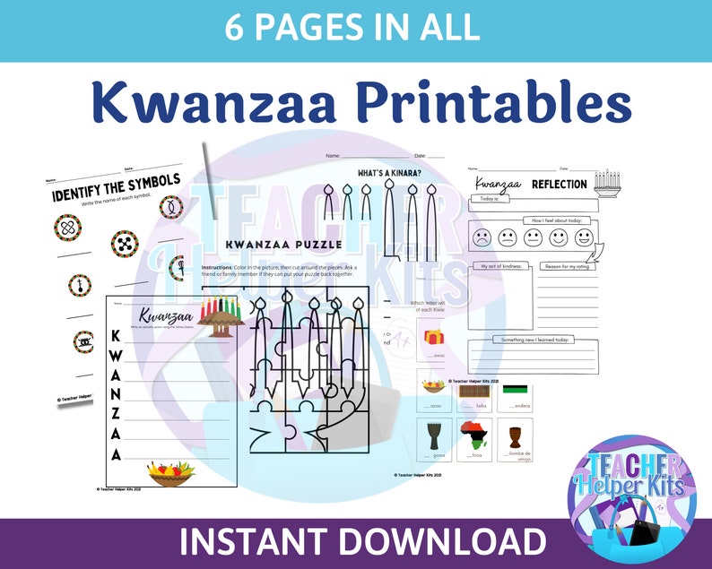 Kwanzaa Activity- Kwanzaa Busy Book- Kwanzaa Printable- Kwanzaa Busy ...