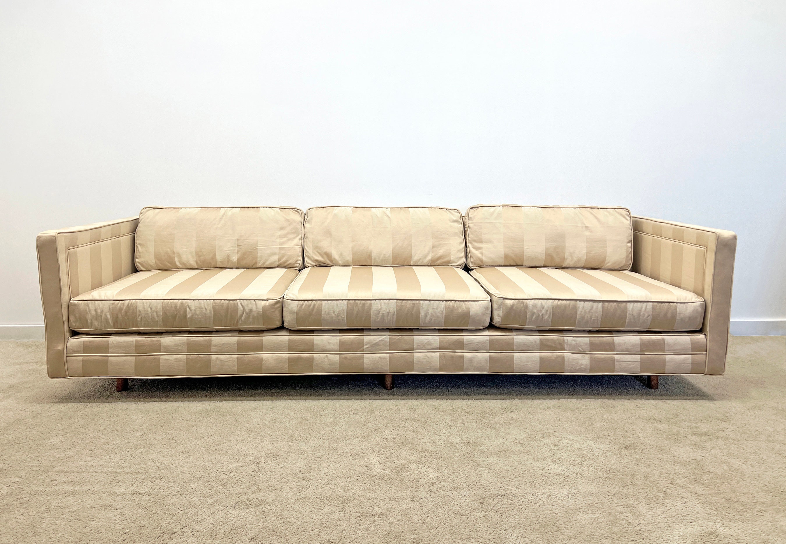 Vintage mid century long Harvey Probber tuxedo sofa couch Etsy Italia