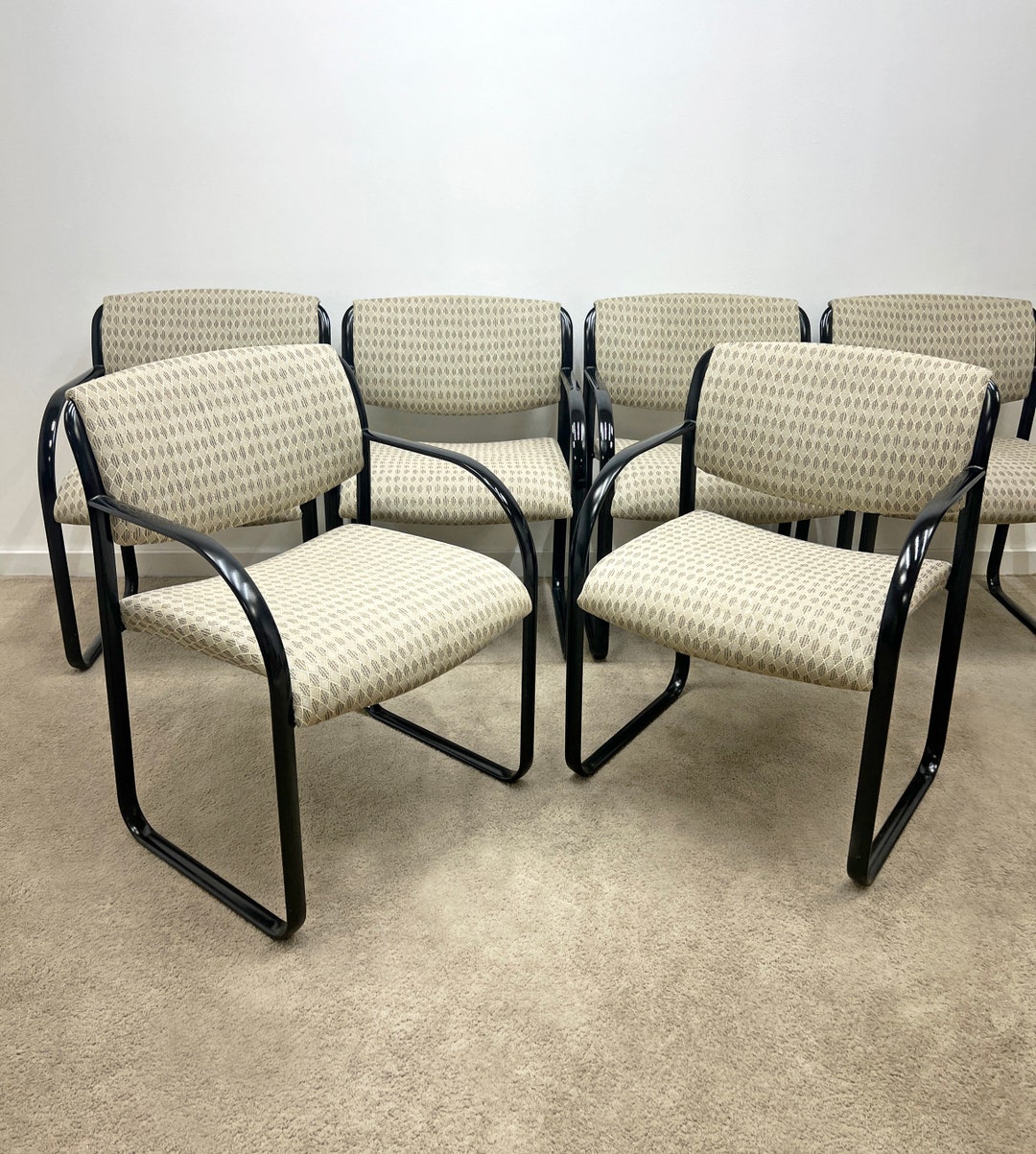 Mid Century Warren Snodgrass Steelcase 6 Dining Chairs - Etsy