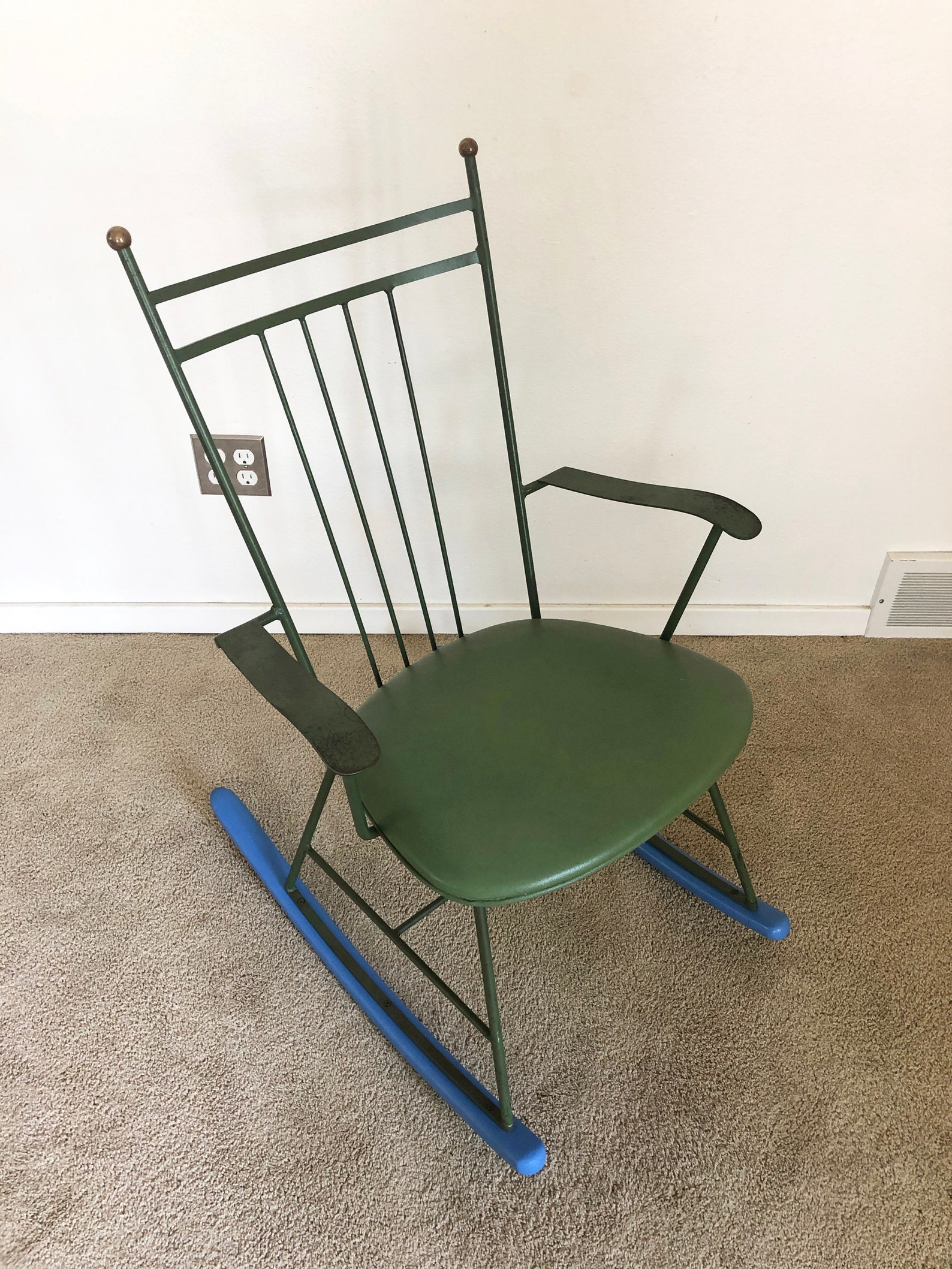 Vintage Mid Century Salterini Metal Iron Rocking Chair | Etsy