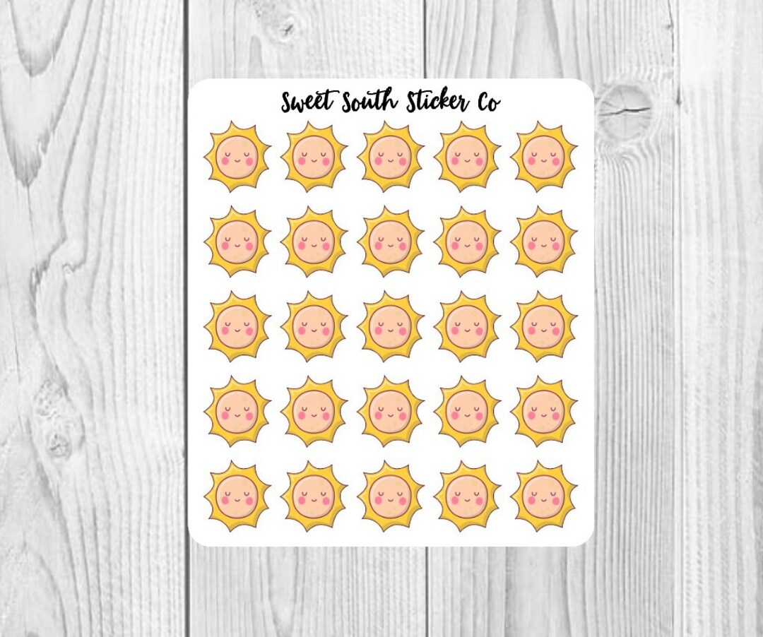Sunny Day, Planner Stickers, Weather Stickers, Sunshine Stickers ...