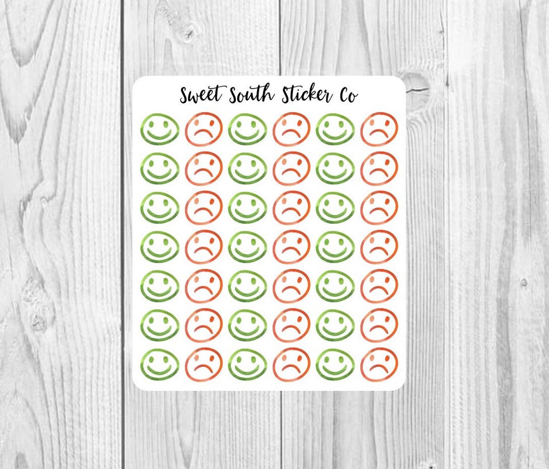 Behavior Chart, Anxiety Tracker, Mood Tracker, Planner Stickers, Happy ...