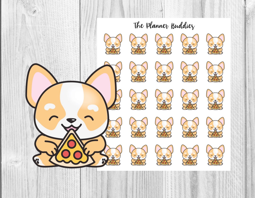 Gemma the Corgi, Pizza Night, Cheat Meal, Foodie, Planner Stickers ...