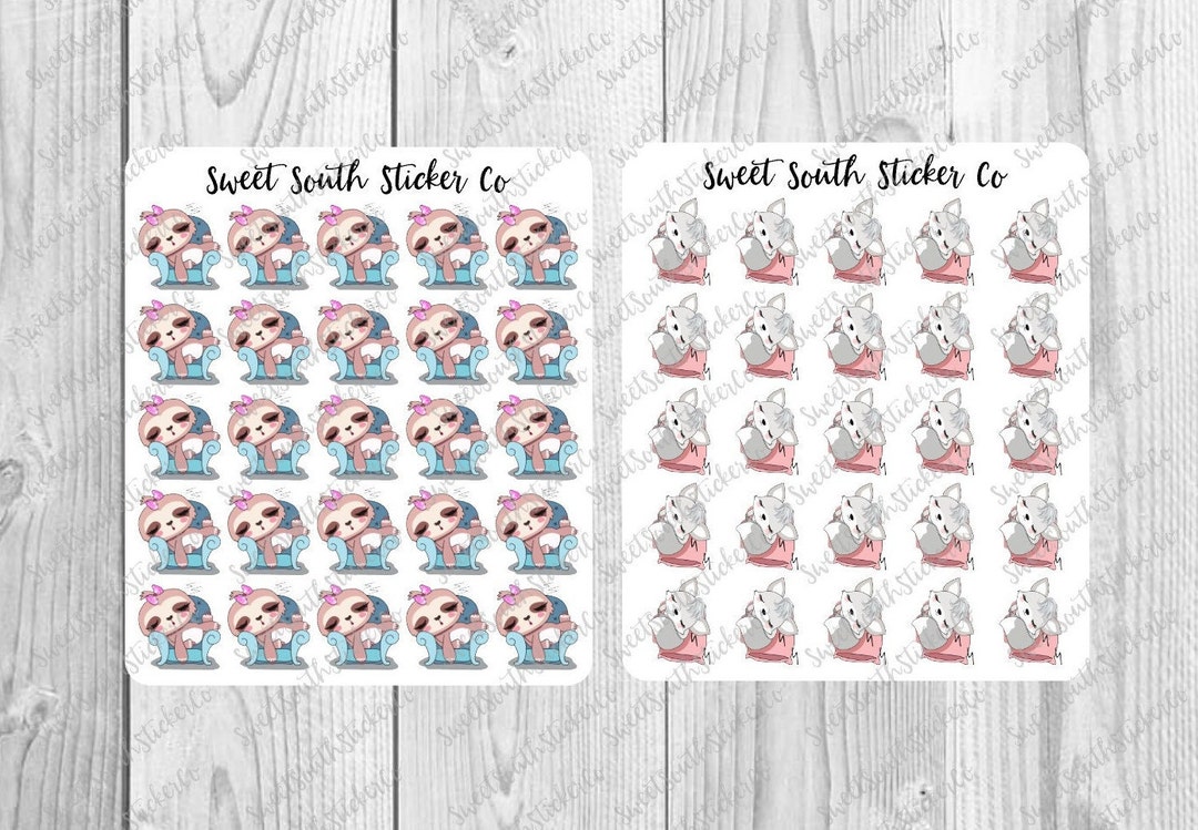 Nap Time Sticker Pack, Sleepy Girl Pack, Sleepy Stickers, Planner ...