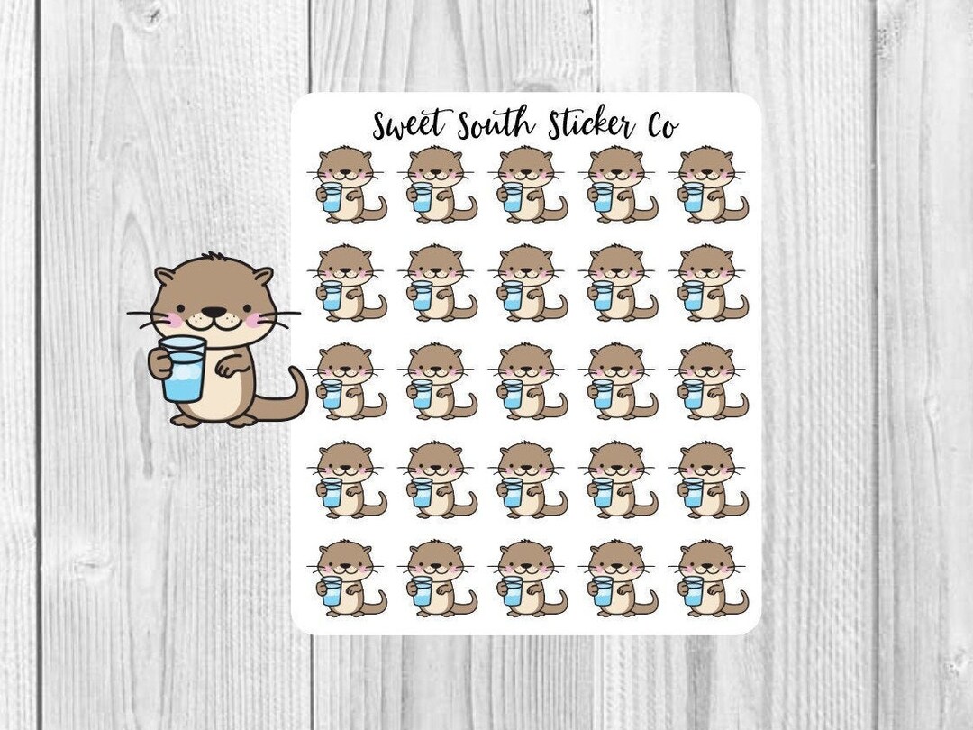 Ollie the Otter, Otter Stickers, Planner Stickers, Cute Stickers ...