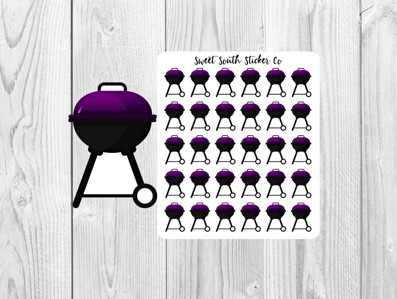 Paper Spring Stickers Summer Planner Dinner Stickers Summer Cookout ...