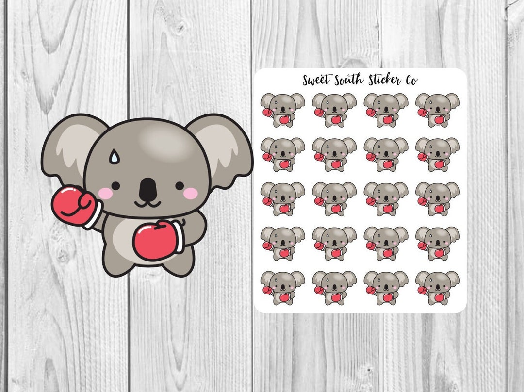 Kip the Koala, Workout Stickers, Exercise Stickers, Koala Stickers ...