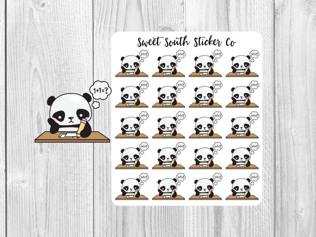 Presley the Panda, Panda Stickers, Cute Stickers, Planner Stickers ...