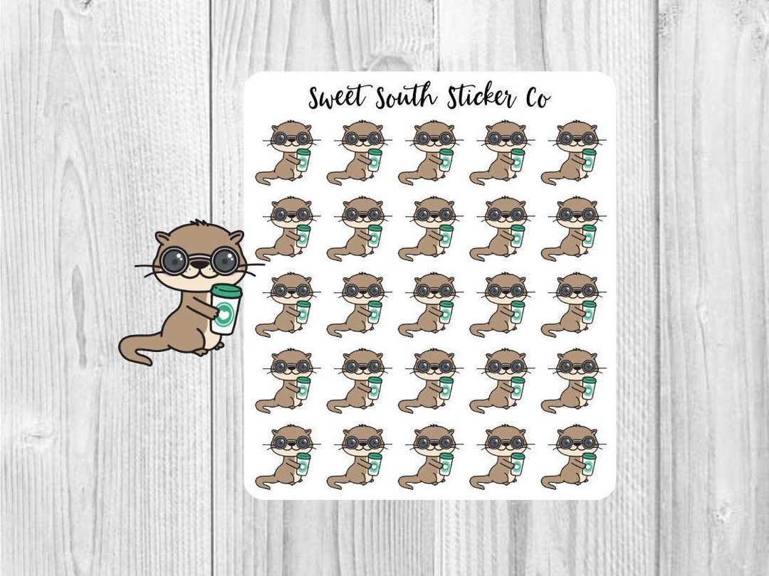 Ollie the Otter, Otter Stickers, Planner Stickers, Errands Stickers ...