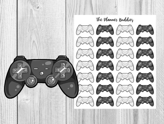 Stickers GAME NIGHT Black & White Planner Stickers Embellishments etna ...