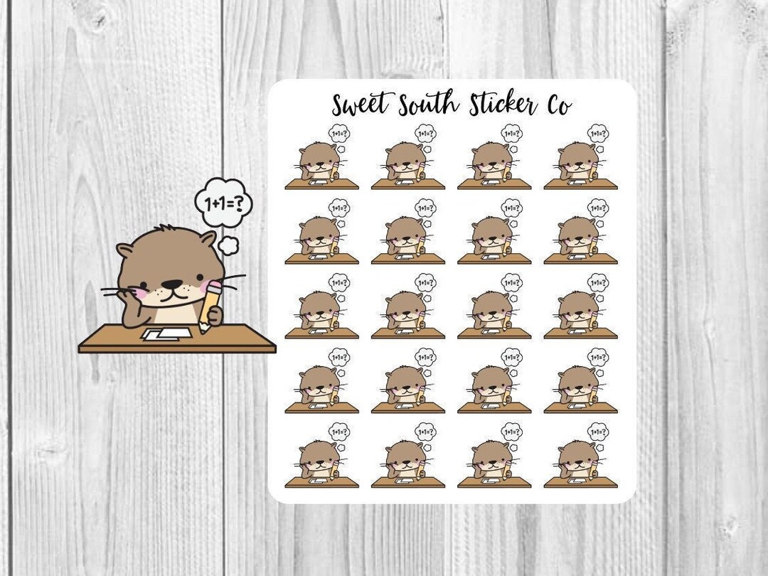 Ollie the Otter, Otter Stickers, Planner Stickers, Cute Stickers ...
