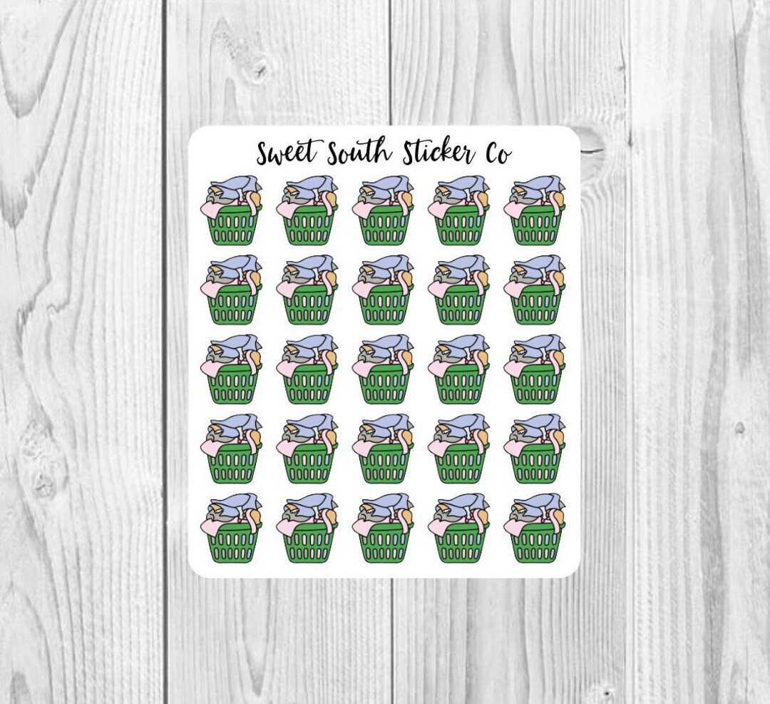 Laundry Basket, Chores, Cleaning, Planner Stickers, Housework - Etsy