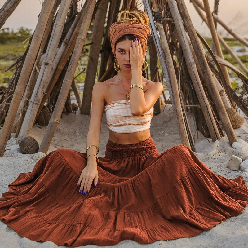 Rust Skirt - Etsy