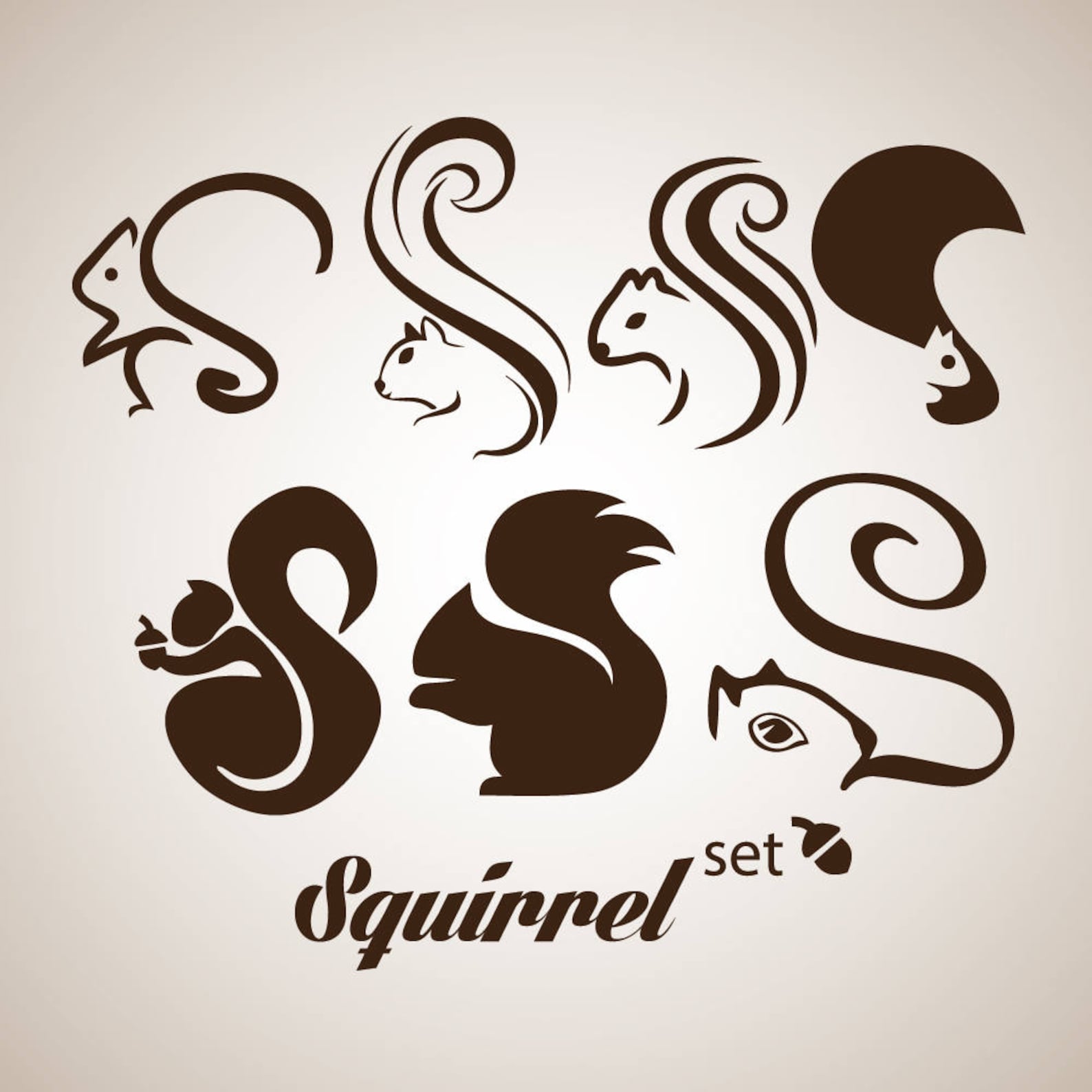 Instant Download Squirrel Set - Etsy